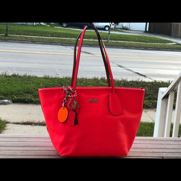 Coach | Bags | Coach Neon Pink Tote Rare Set | Poshmark